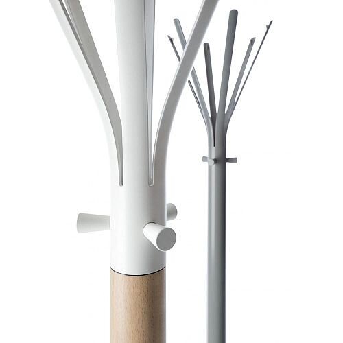 NINE Turquoise Coat Stand with Matching Hooks Light H6 Beech Wooden Column
