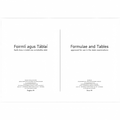 Formulae & Tables / Foirmlí agus Táblaí - Hunt Office Ireland