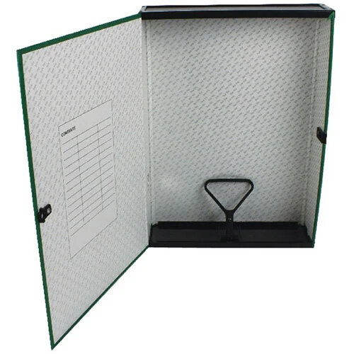 Box File Foolscap 75mm Spine Green 5 Pack Q-Connect - Hunt Office Ireland