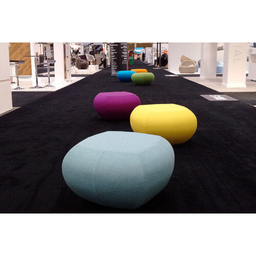 Frovi NUGGET Stool H400xW700xD700mm - Fabric Band I - Hunt Office Ireland