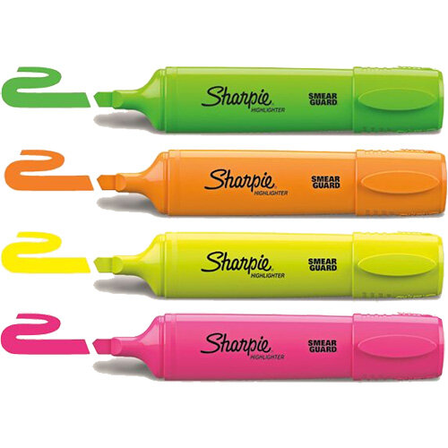 Sharpie Fluo XL Highlighter Chisel Tip 3 Assorted Colours Ref 1825663 ...