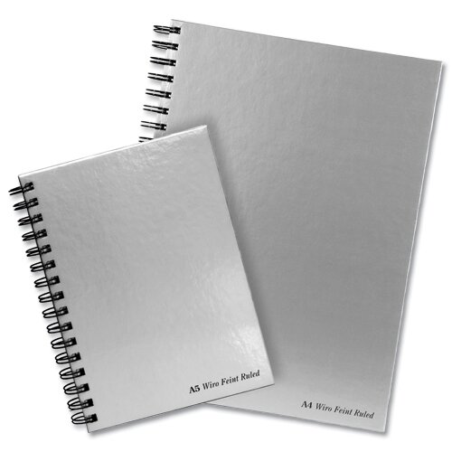 Pukka Pad A4 Wirebound Notebook Hardback Silver Pack 5 - Hunt Office ...