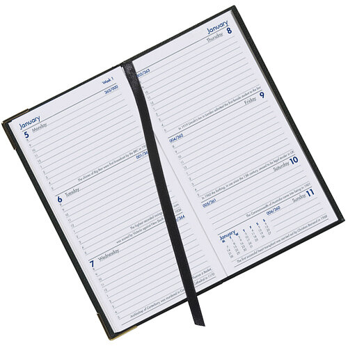 Collins 2020 Business Pocket Diary Week to View Sewn Leather Grain ...