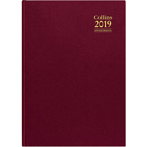 Collins A53 2019 A5 Appointment Diary Day to A Page Assorted Colours ...