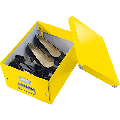 Leitz Click & Store Collapsible Storage Box Medium For A4 Yellow Ref ...