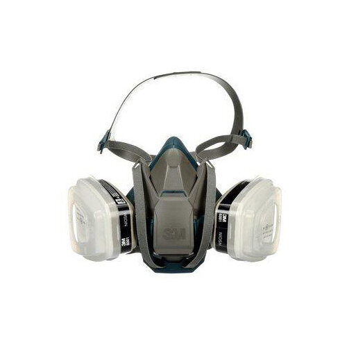 3M 6500 Series 6503QL Reusable Half Face Mask Large Grey/Teal - Hunt ...