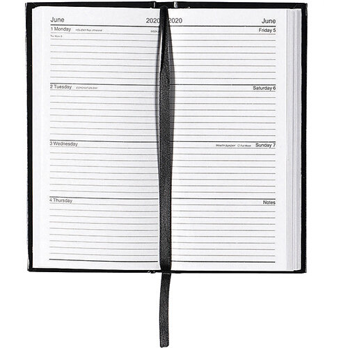 5 Star Office 2020 Slim Portrait Pocket Diary Week to View Casebound ...