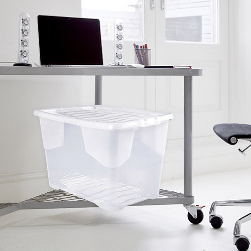 Strata Curve Box 65 Litre Clear Ref XW203B-CLR - Hunt Office Ireland