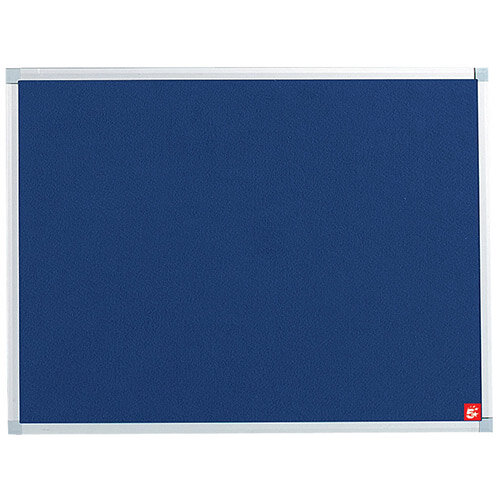 Blue Noticeboard 900 x 600 with Fixings and Aluminium Trim 5 Star ...