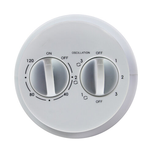 Tower Fan With Timer Oscillating 3-Speed 120 Minute Timer H762mm White ...