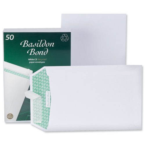Basildon Bond C5 Recycled Envelopes White Pocket Peel and Seal B80277 ...