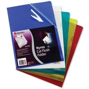 Rexel Nyrex Blue Cut Flush Folder A4 Pack 25 - Hunt Office Ireland