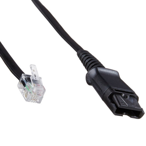 Poly U10P Cable Quick Disconnect to RJ11 Headset Telephone Coiled Cable ...