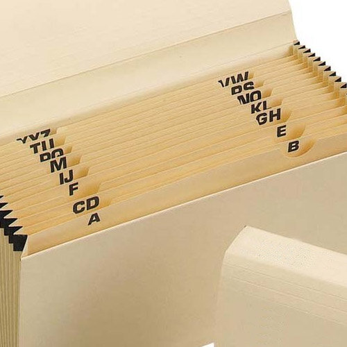Expanding File with Flap 19 Pockets A-Z Foolscap Cream Economy 5 Star ...