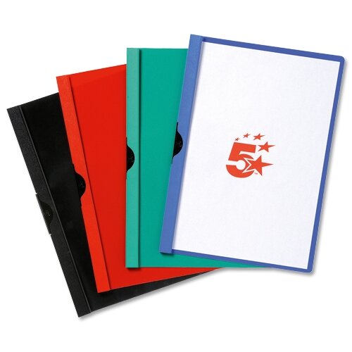Clip Folder A4 Black Pack 25 5 Star - Hunt Office Ireland