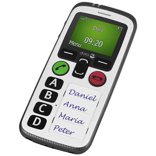 Doro Secure 580 - Mobile phone - 3G - GSM - 128 x 160 pixels - white ...
