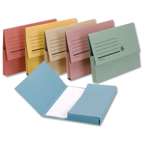 Document Wallet 285gsm Foolscap Red Pack 50 5 Star - Hunt Office Ireland