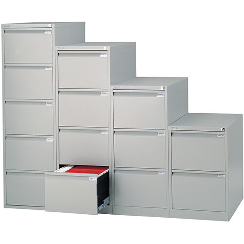 Bisley 4 Drawer Filing Cabinet Lockable Black Flush Fronted Bs4e ...