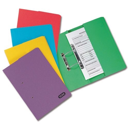 Elba Bright Transfer Spring File with Pocket 315gsm Foolscap Assorted ...