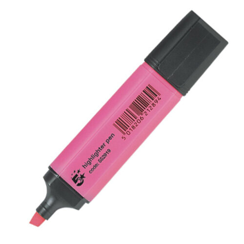 5 Star Pink Highlighters Chisel Tip Pack 12 - Hunt Office Ireland