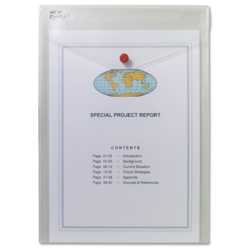 Snopake Polyfile P A4 Wallet File Portrait Clear Pack 5 - Hunt Office ...