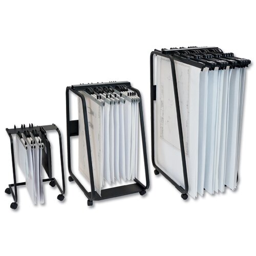 Mobile Plan Filing Trolley For 20 Binders Or 3000 A1 Sheets - Hunt ...