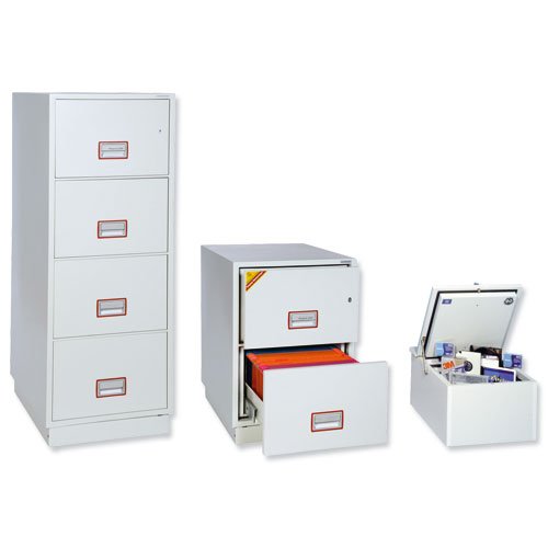 Fire Proof Filing Cabinet 90 Minutes Protection 4 Lockable Drawers ...