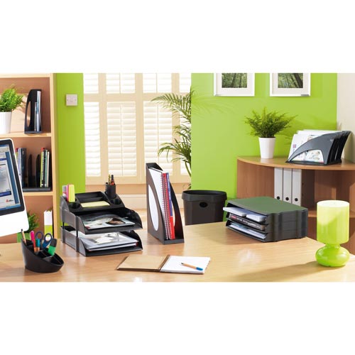 Avery DTR Book Rack 4 Sections Black - Hunt Office Ireland