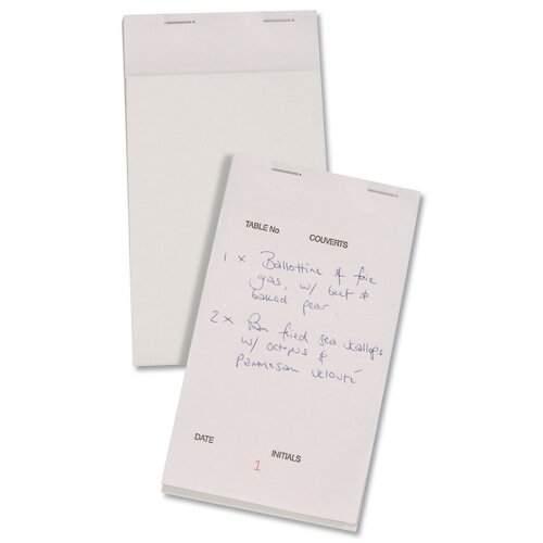 Prestige White Large Triplicate Service Pads Numbered 1-50 95mm x165mm ...