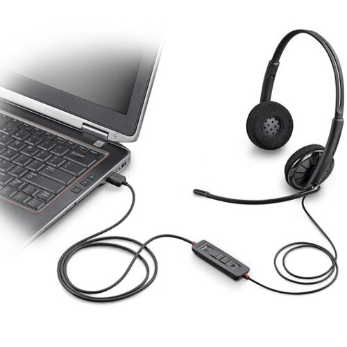 Plantronics Blackwire C320 Binaural/Hi-Fi Stereo USB Wired Headsets ...