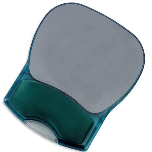 Compucessory Mouse Mat Pad with Wrist Rest Gel Translucent Blue - Hunt ...