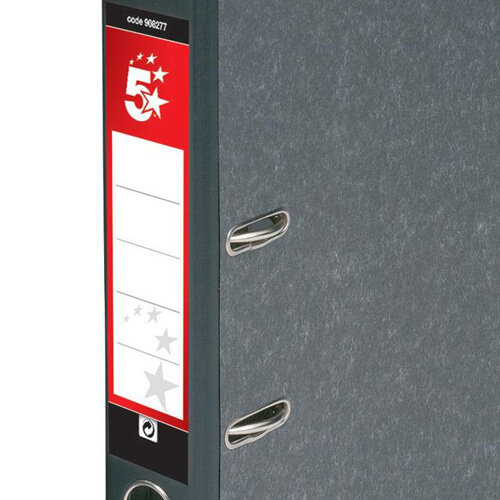 5 Star Office Mini Lever Arch File 50mm Spine A4 Cloudy Grey Pack of 10 ...