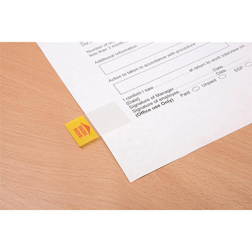 5 Star Sign Here Index Flags Tab With Red Arrow 50x25mm 10 Wallets of ...