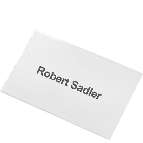 5 Star Office Name Badge Landscape with Combi-Clip 54x90mm Pack of 25 ...
