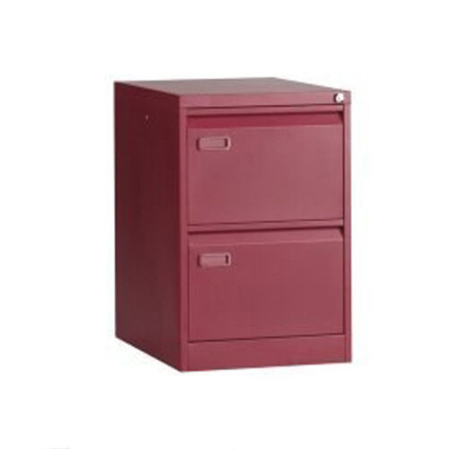 Go 2 Drawer Steel Filing Cabinet Red - Hunt Office Ireland