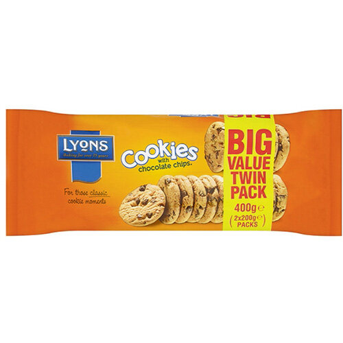 Lyons Biscuits Chocolate Cookies Twin Pack 200g 13724 - Hunt Office Ireland
