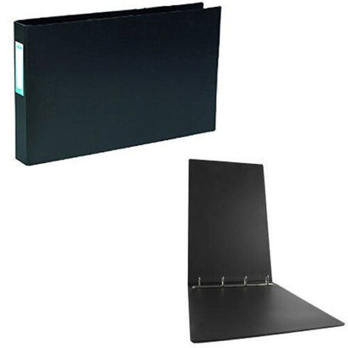 Elba 4D-Ring Binder PVC A3 30mm Oblong Black - Hunt Office Ireland