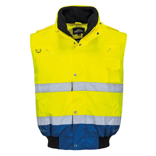 Portwest C465 3in1 Bomber Jacket 3:2 Yellow & Royal Blue Medium - Hunt ...