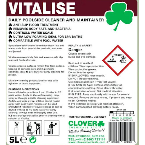 Clover Vitalise Poolside Cleaner/Maintainer 5 Litre 520 - HuntOffice ...