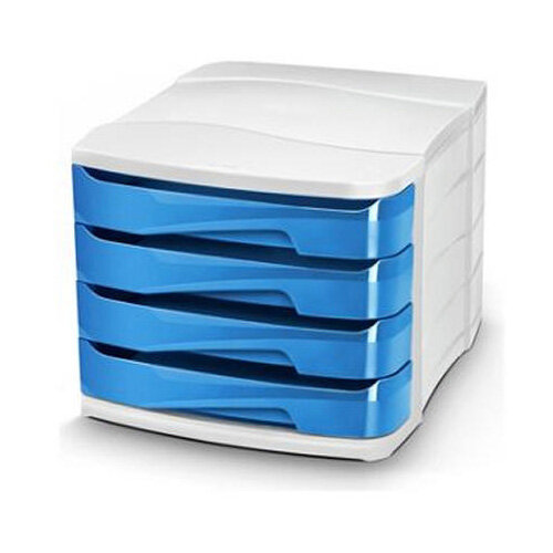 Cep Pro Gloss 4 Drawers Module Blue - Hunt Office Ireland