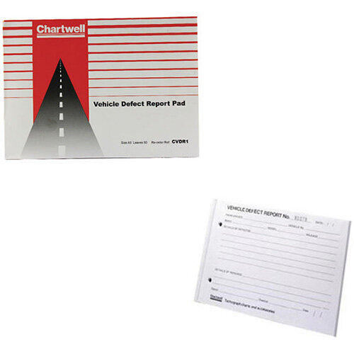 Vehicle Defect Report Book 50 Sheets CVDR1 Chartwell - Hunt Office Ireland