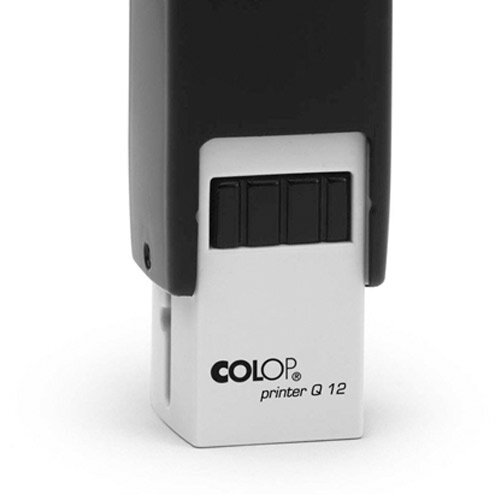 COLOP Printer Q 12 square custom text Pre-Inked Rubber Stamp Black Ink ...