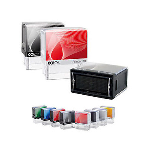 COLOP Printer 30 Custom Text Pre-Inked Rubber Stamp Black Ink Black ...