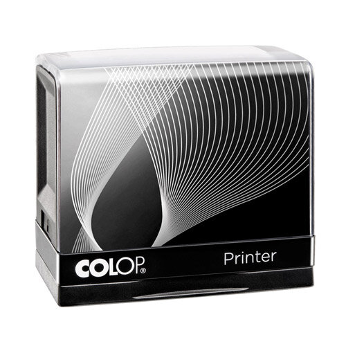 COLOP Printer 20 Custom Text Pre-Inked Rubber Stamp Black Ink Black ...
