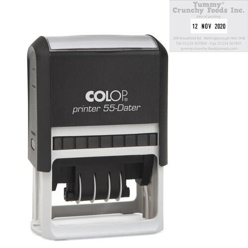COLOP Printer 55 Dater Stamp – Pre-Inked, Black Ink | Huntoffice.ie