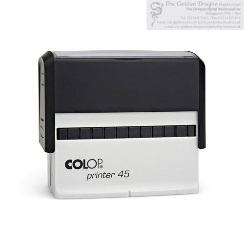 COLOP Printer 45 oblong text Pre-Inked Rubber stamp Black Ink Black ...