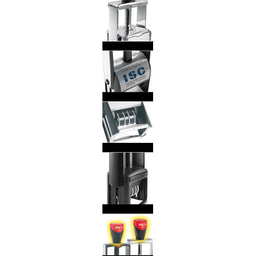 COLOP 2660 Microban Heavy Duty Dater Pre-Inked Rubber Stamp Black Ink ...