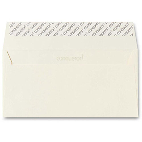 Conqueror Wove DL Wallet Envelopes Peel and Seal Cream 120gsm Pack of ...