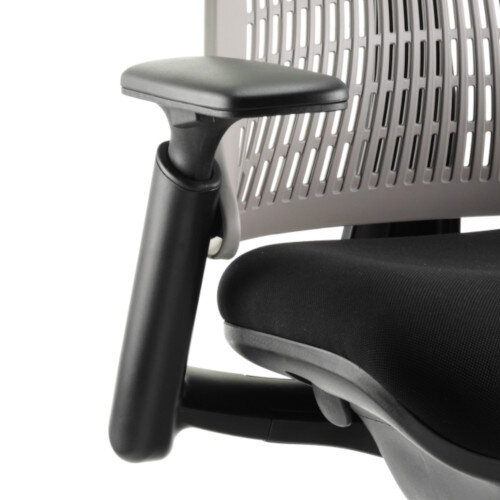 Flex Task Operator Office Chair Black Frame With Black Fabric Seat Grey ...