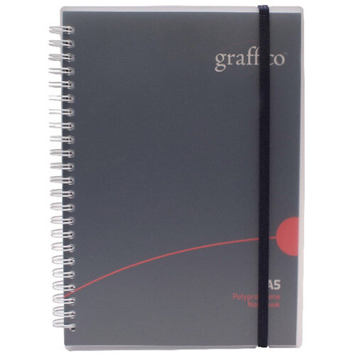 Graffico Twin Wire Polypropylene A5 Notebook 140 Pages - Hunt Office ...